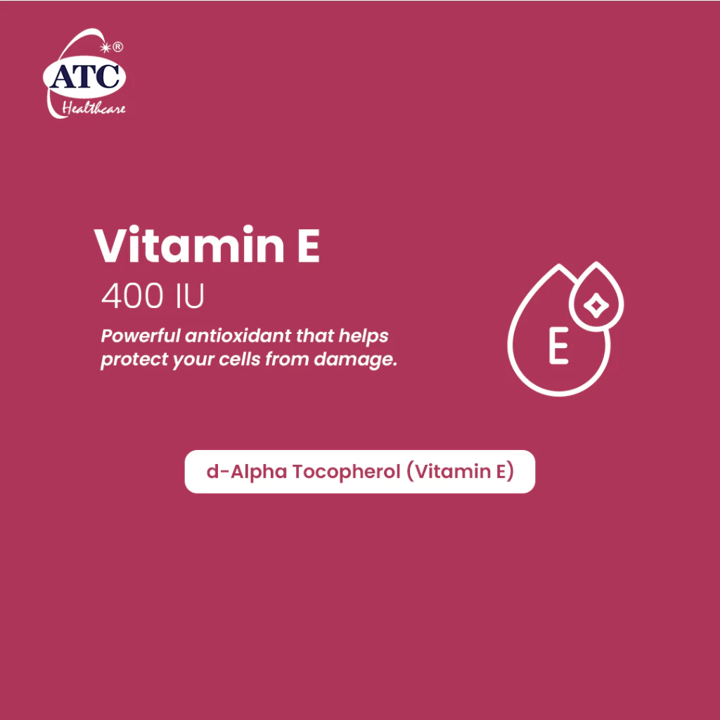 ATC Fish Oil x Vita-E 30's Capsules Healthcare Supplement Heart Brain ...