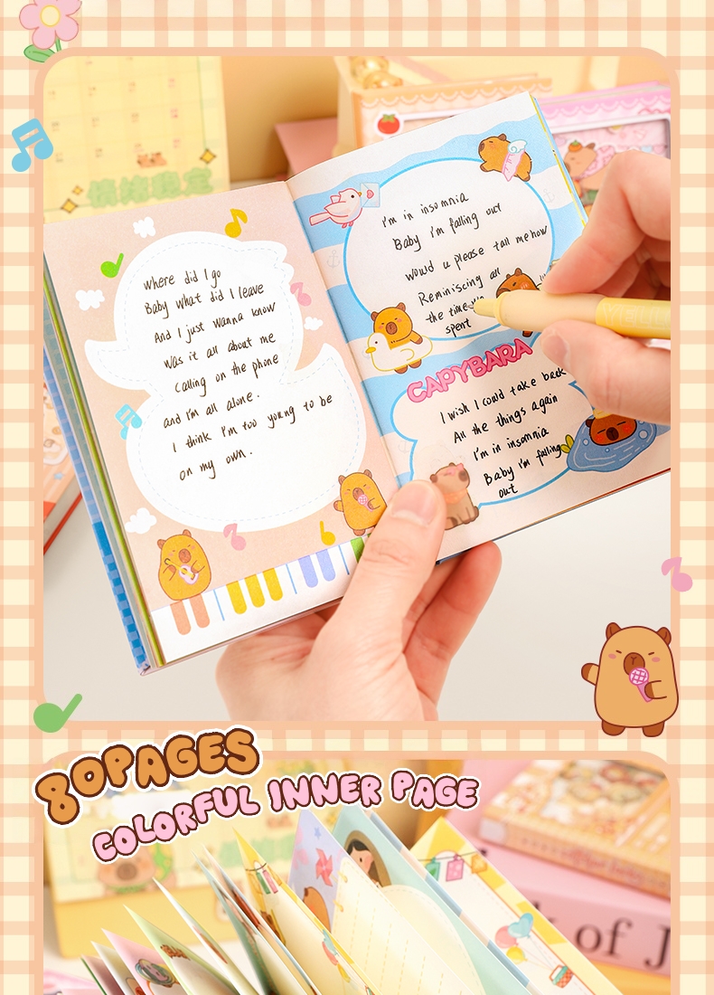 80Pages Capybara Gachapon Machine Pocket Notebook Handbook Organizer ...