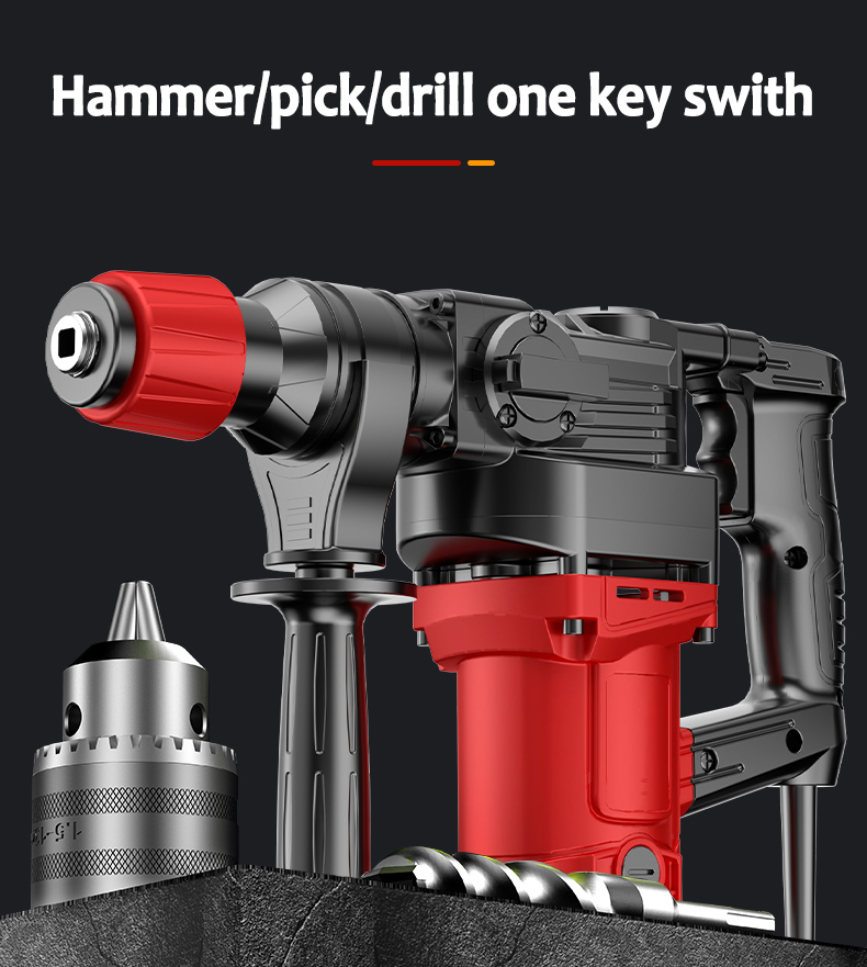 Demolition Electric Hammer 2200W Heavy Duty Hammer Drill Chipping Gun ...