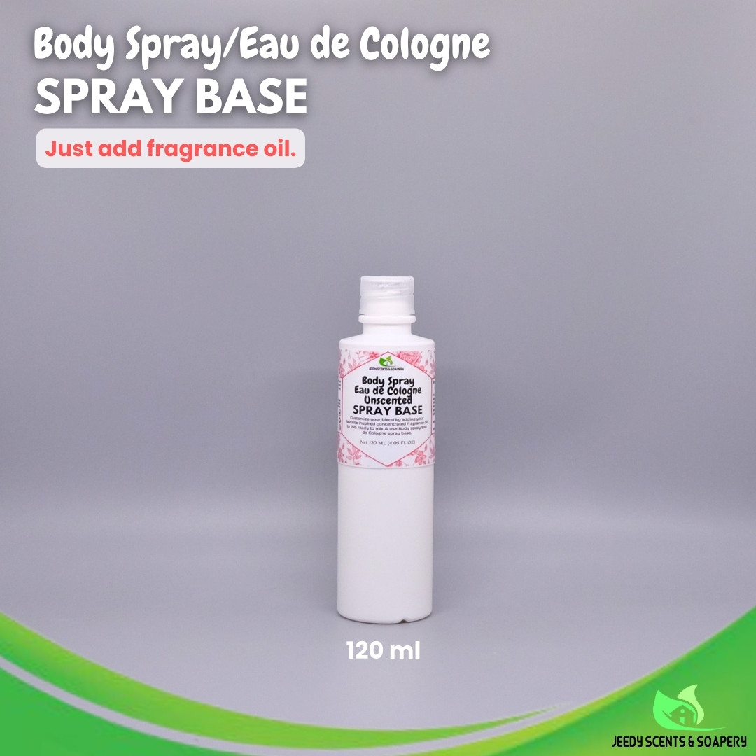 Body Spray/Eau de Cologne Unscented Spray Base (JUST ADD FRAGRANCE OIL ...