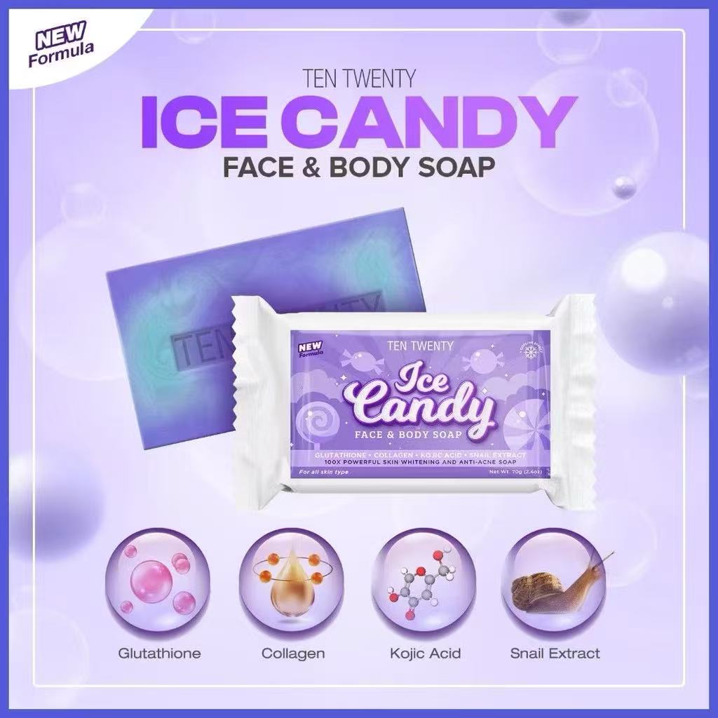(BUY 1 TAKE 2) Ice Candy Whitening and Anti-acne soap 135g | Shopee ...