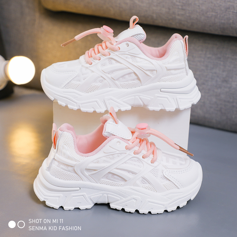 SENMA Korean Shoes For Kids Girls Chunky Sneakers White Shoes Rubber ...