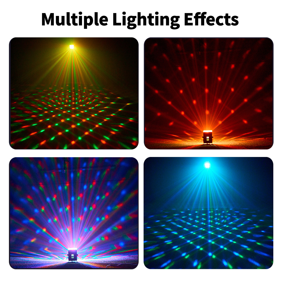 LED Party Projector Light Disco Stage Light Automatic Music Sync Lights ...