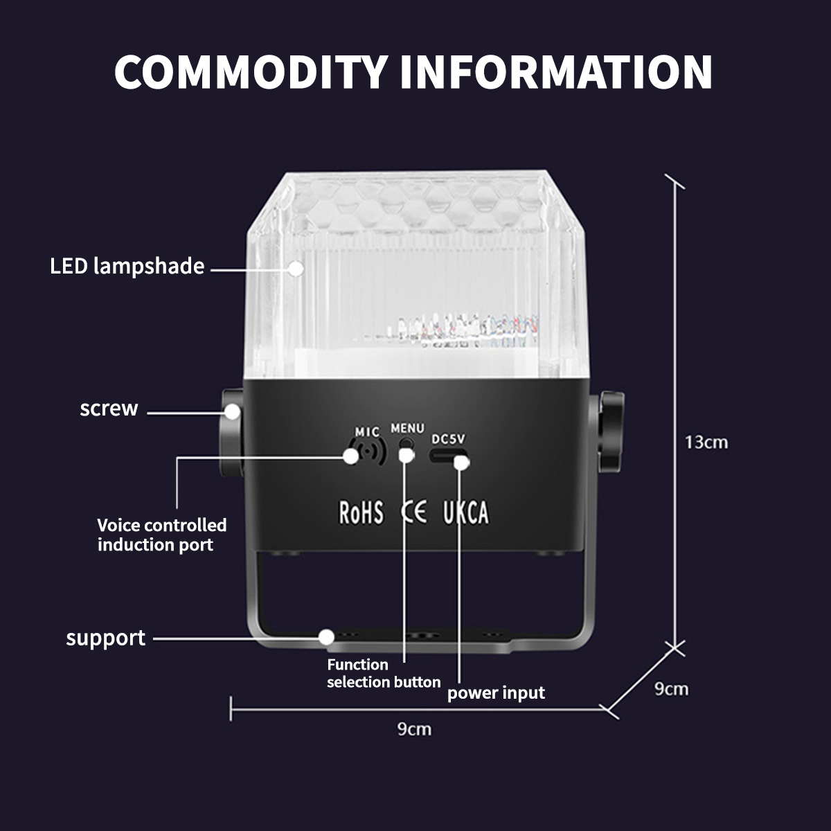 LED Party Projector Light Disco Stage Light Automatic Music Sync Lights ...