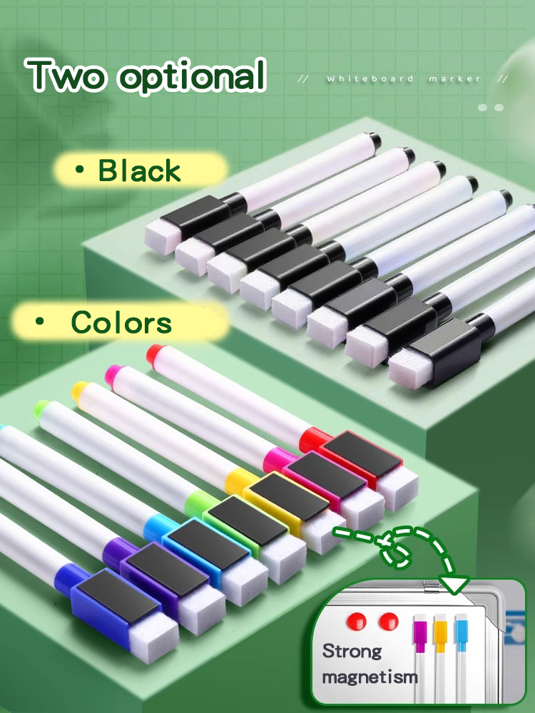24 colors erasable whiteboard marker set assorted thin tip Dry Erase ...