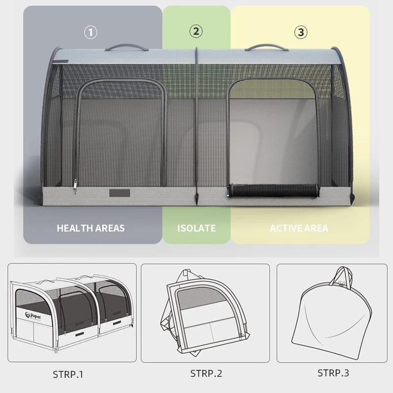 Pet Car Seat Outdoor Cat Tent Large Space Dog Cage Safe Transport ...