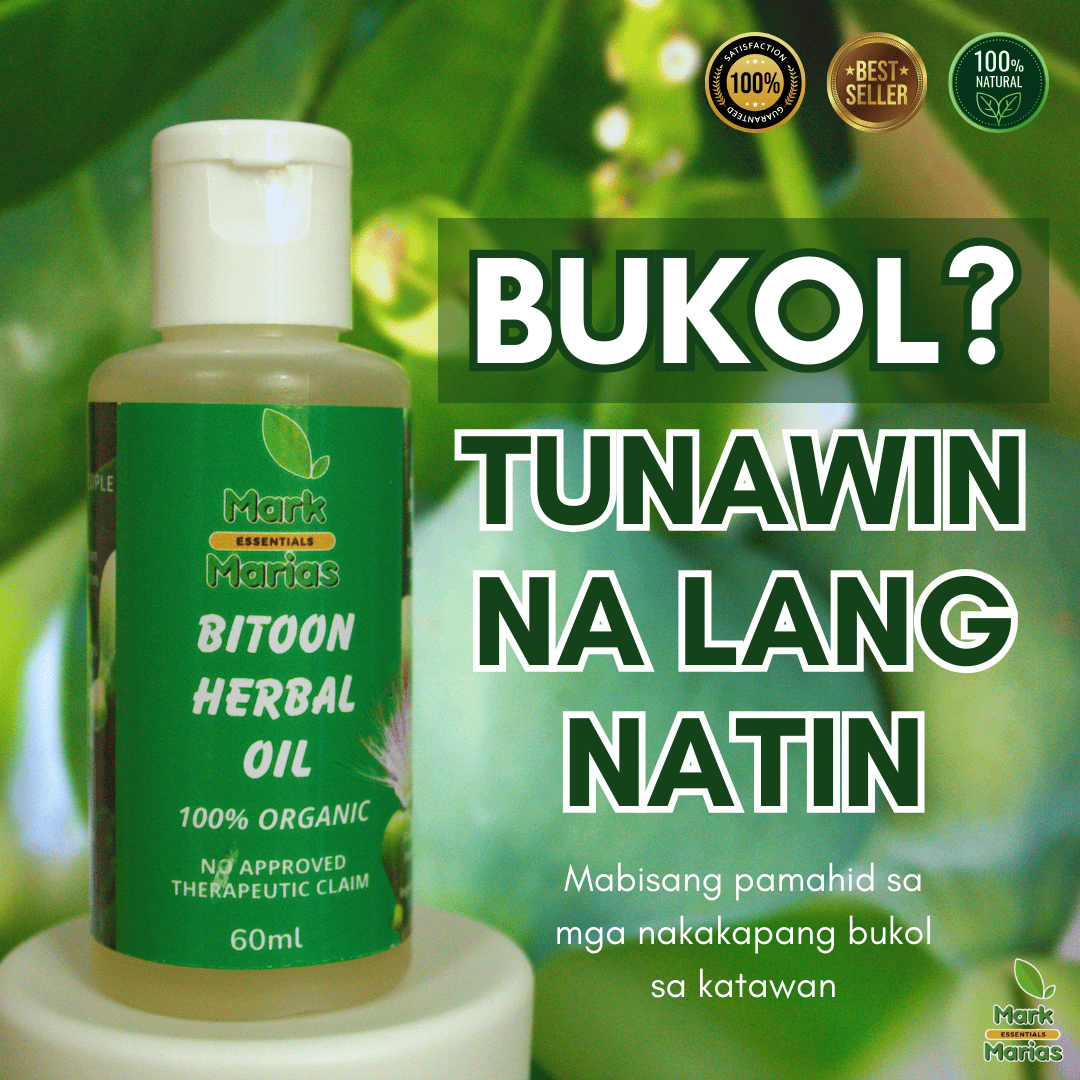 Bitoon Herbal Oil 60ml Bukol Expert by Mark & Maria’s Essentials | Original Formula | Tanggal ...