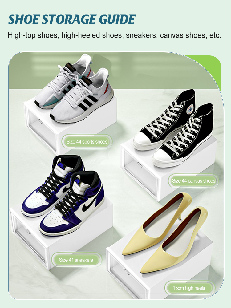 Hard Plastic Large Size Shoe Box Transparent Foldable ShoeBox Storag ...