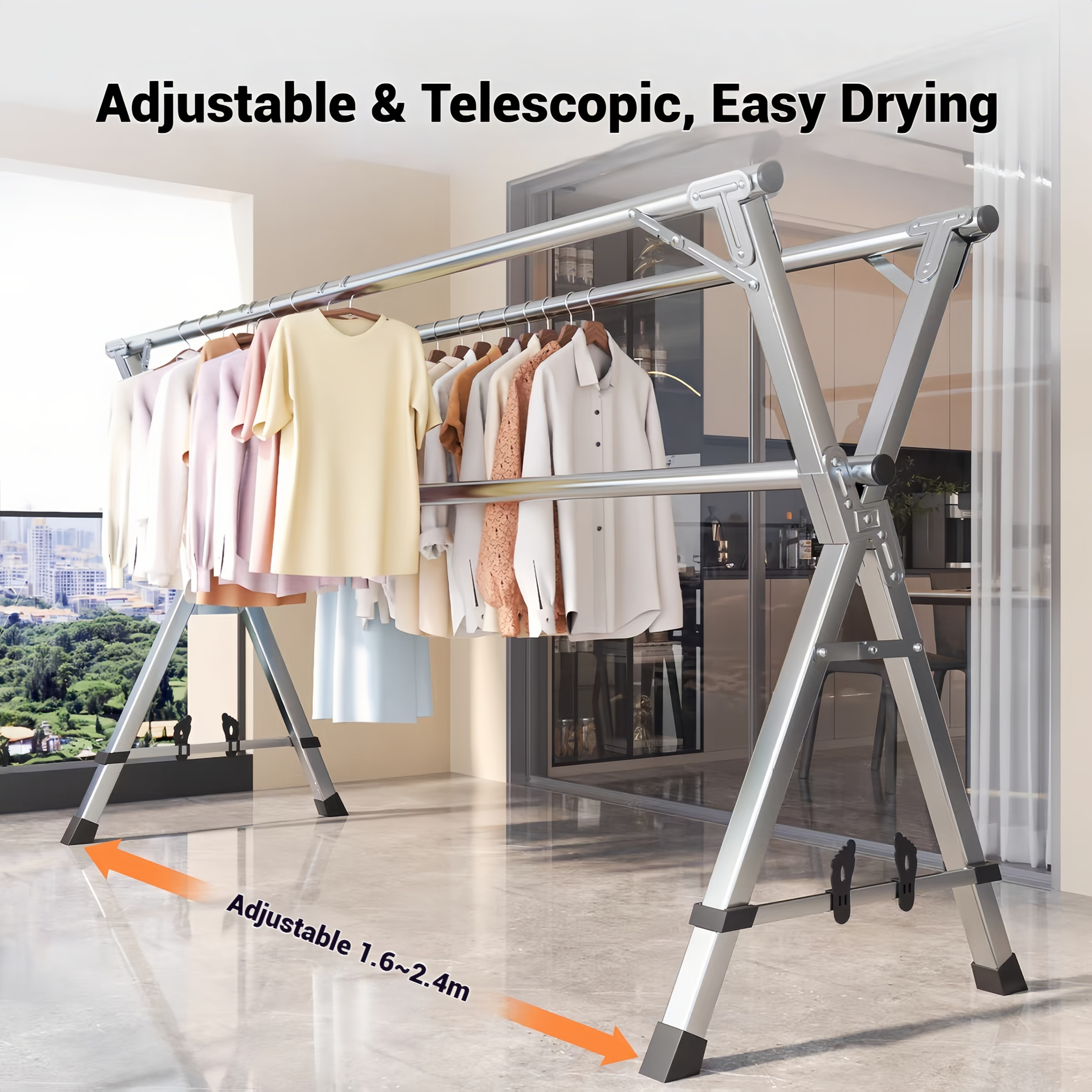 Sampayan Stainless Steel Foldable Drying Rack Compact Laundry Rack ...
