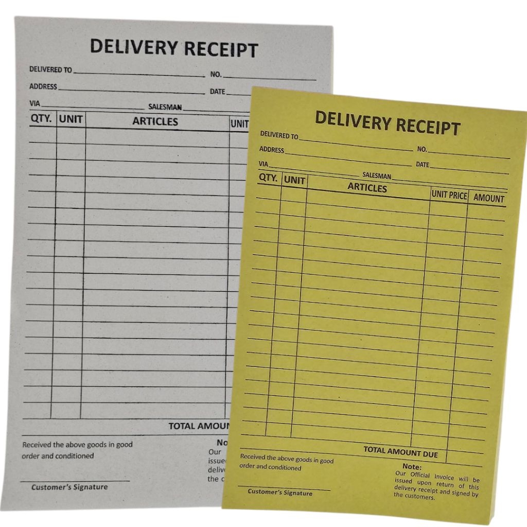Delivery Receipt Big Yellow Duplicate Set | Shopee Philippines