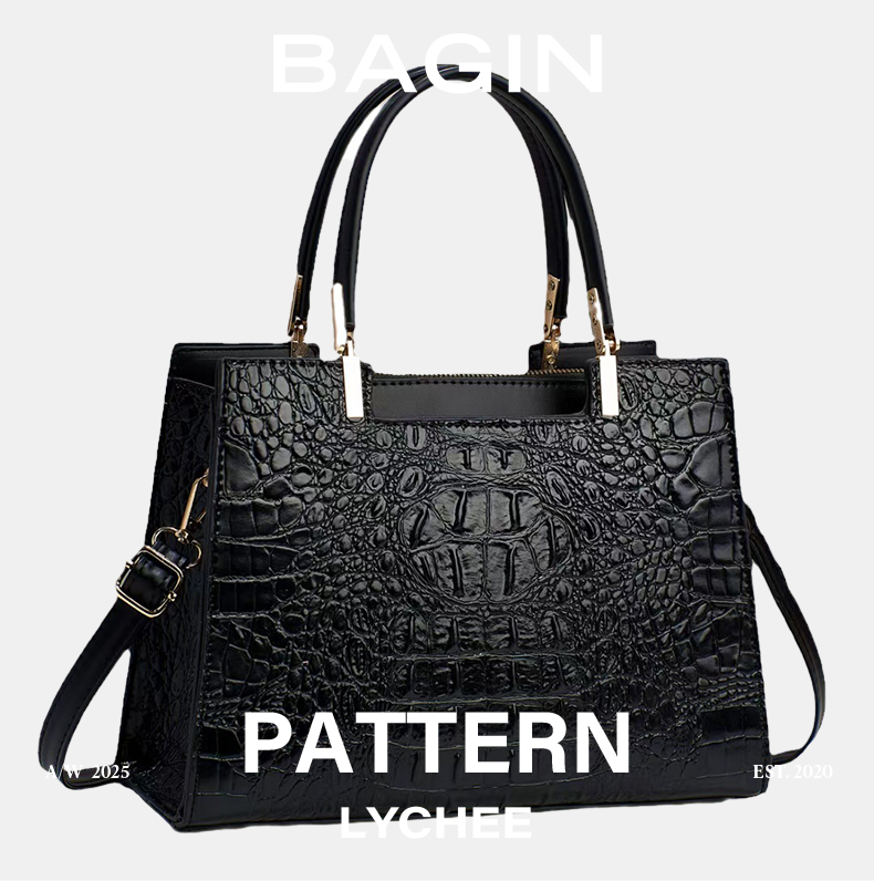 【Bagin】COD Medium Square Luxury Croc Pattern Shoulder Bag | Shopee ...