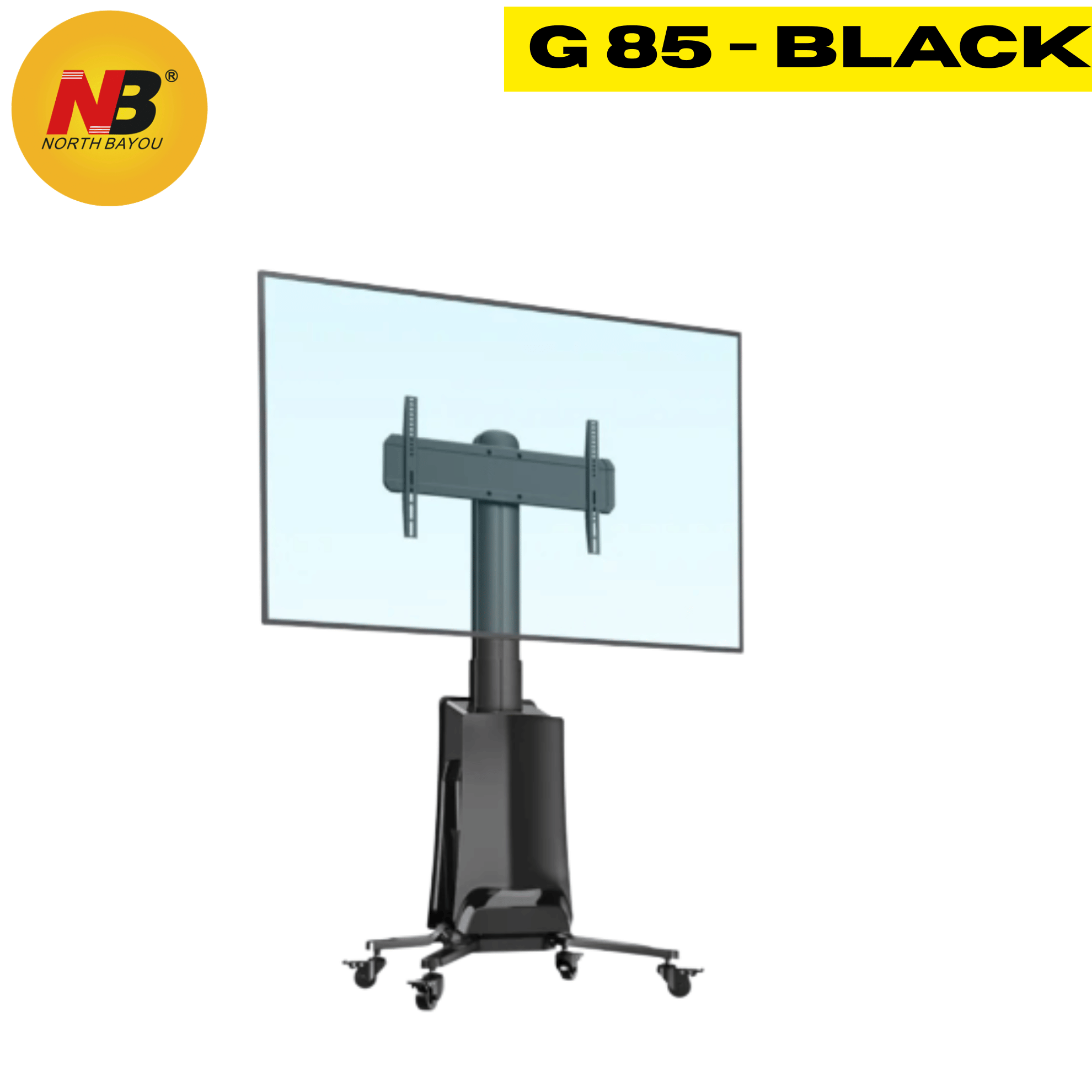 NB North Bayou G85 Motorized Mobile TV Stand Adjustable Height Roling ...