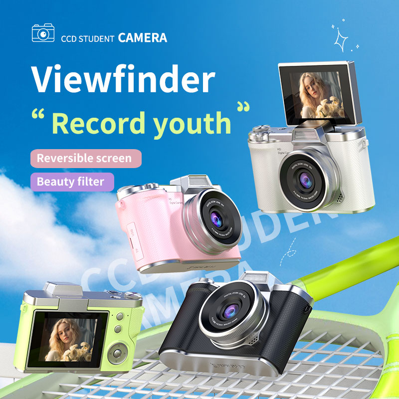 Digital Camera HD 4K Selfie 180° Flip Screen 48MP Photography 30X Retro ...