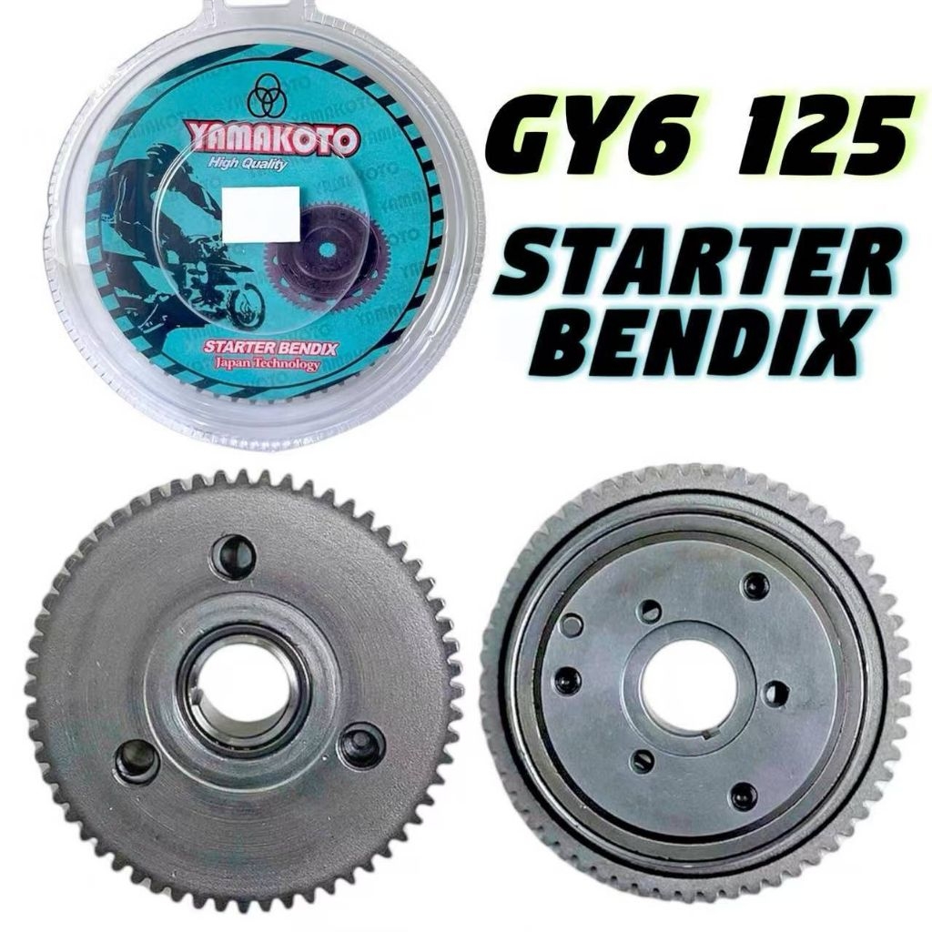 starter bendix drive gear assy xrm wave 125 Mio mx125 gy6 skygo sg125 ...