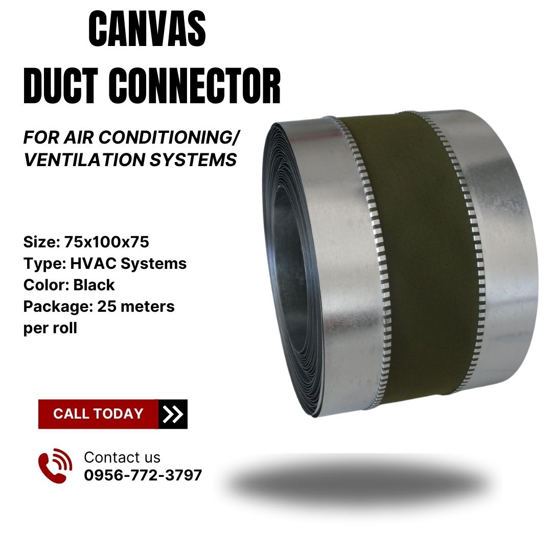 Flexible Duct Connector, Canvas, 75x100x75, Canvas for Ventilation/HVAC ...