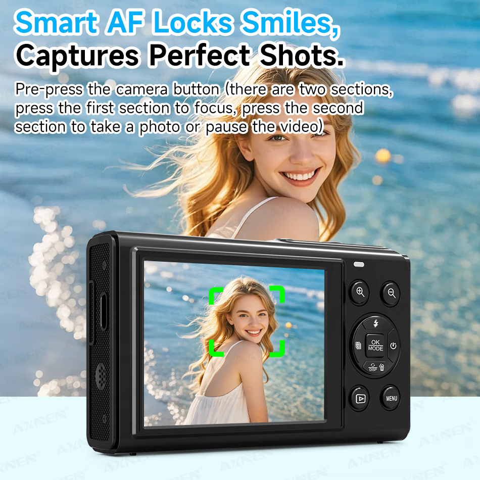VETXI-3 Digital camera, 5K 80MP dual-screen camera, 2.8-inch 1.5-inch ...