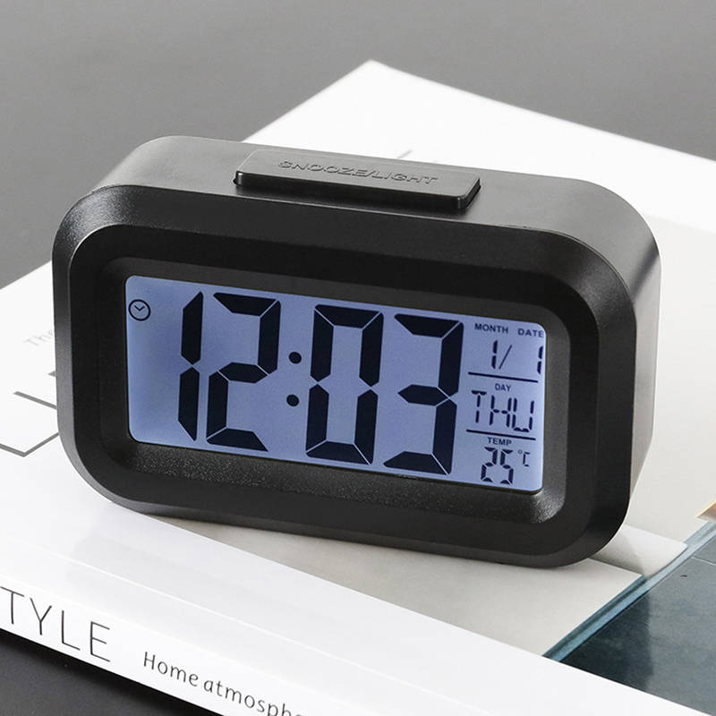 LED Digital Alarm Clock 12/24H Electronic Digital Clock Temperature ...
