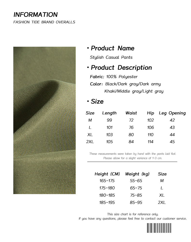 [COD & Ready Stock]Men's Korean Multi-pocket Cargo Jogger Pants Casual ...