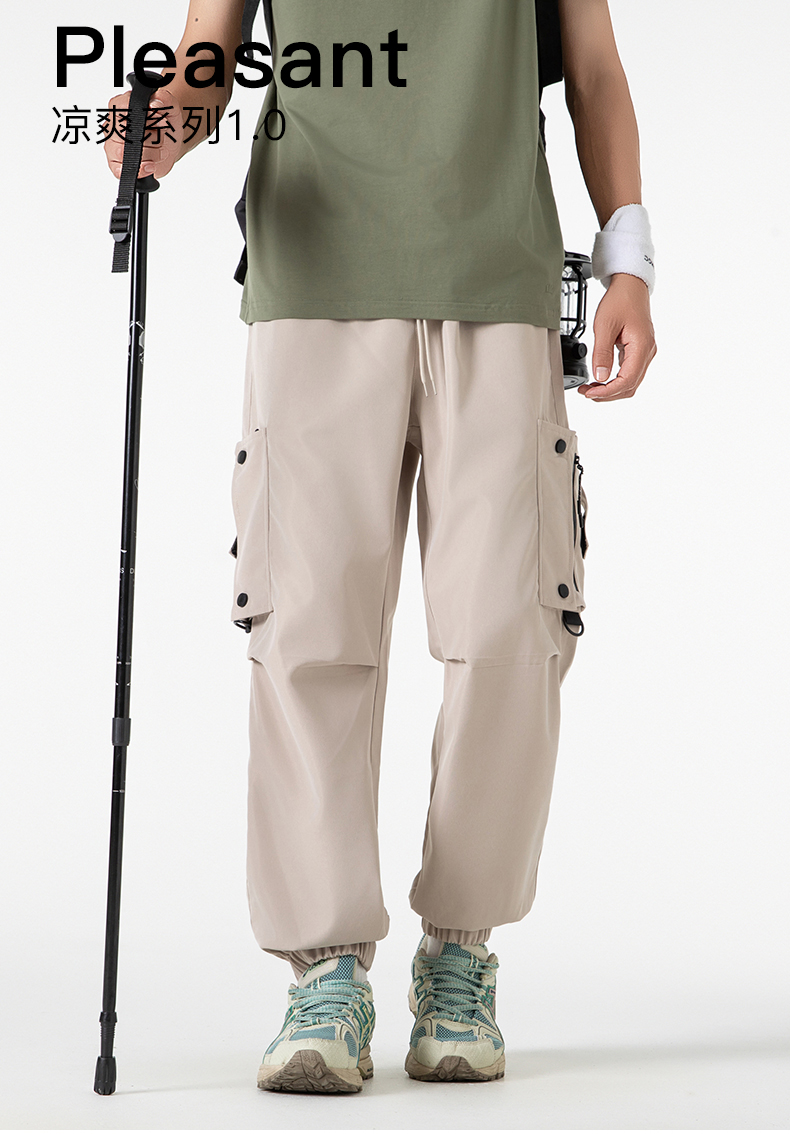 #H9010#Men's Korean Streetwear Cargo Jogger Pants Multi-pocket Casual ...