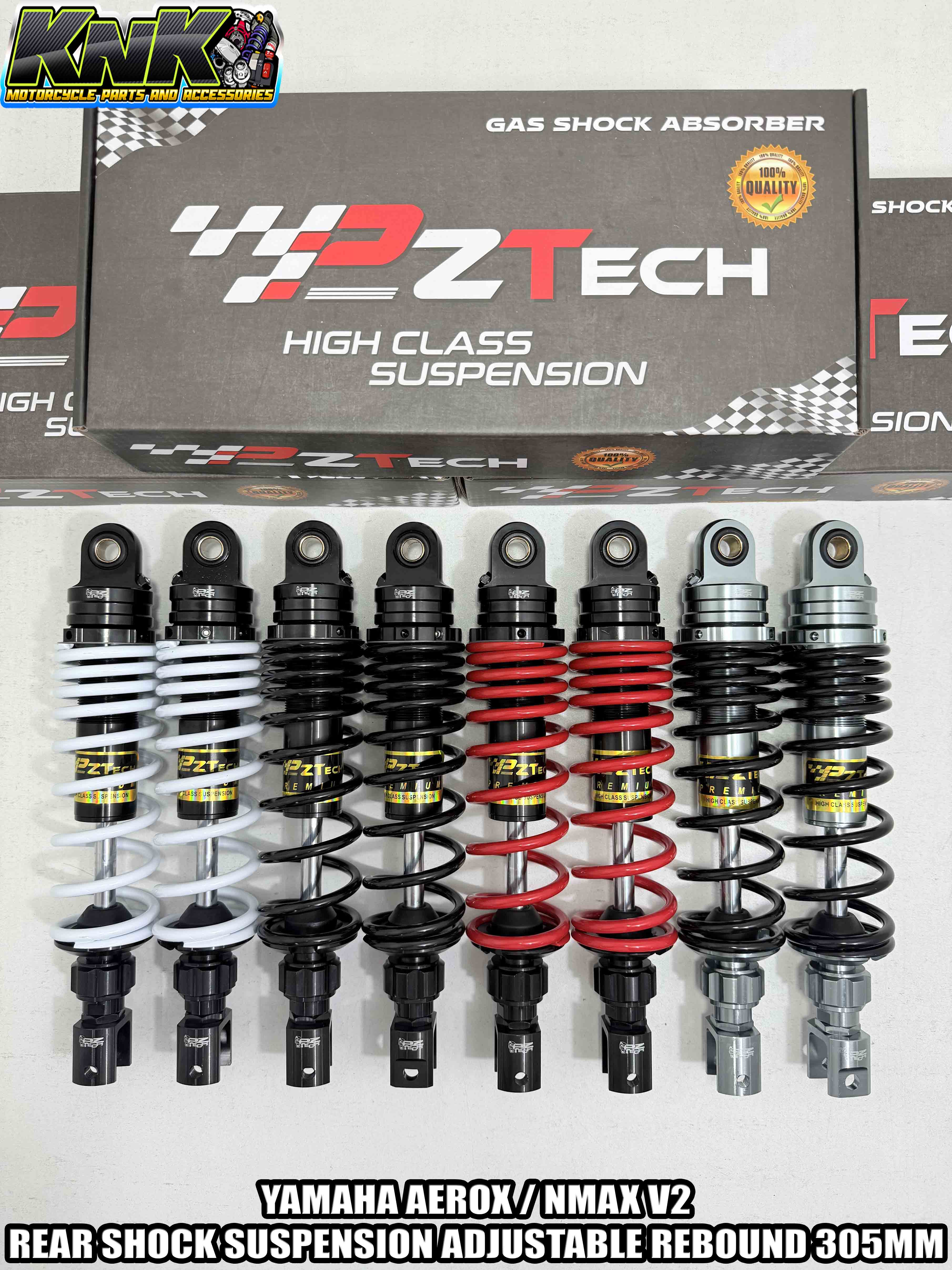PZ TECH A2-SERIES REAR SHOCK SUSPENSION ADJUSTABLE REBOUND 305MM FOR ...