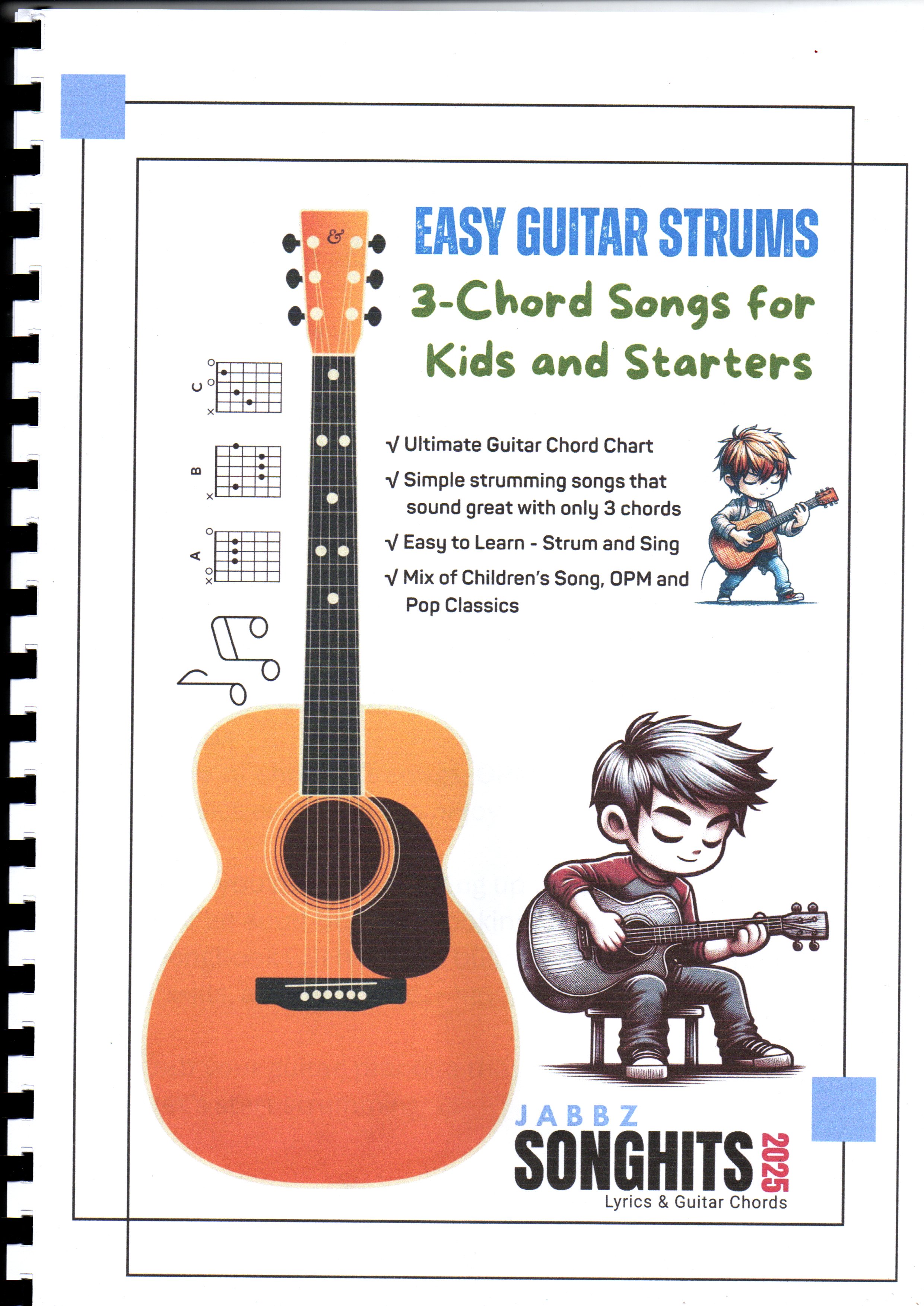 Easy Guitar Strums 3-Chord Songs Lyrics and Guitar Chords for Beginners ...