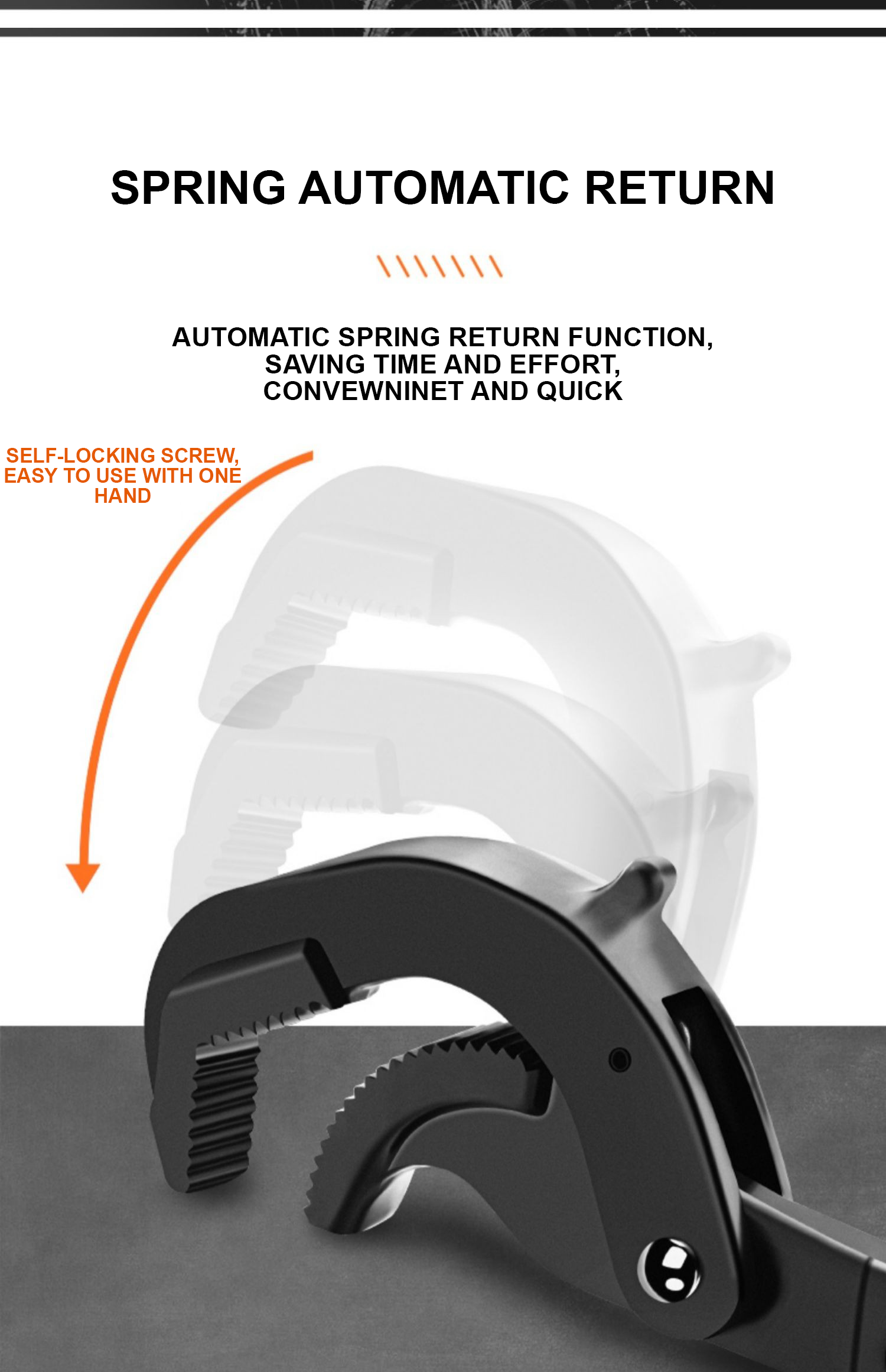 14-60mm Adjustable Wrench Large opening Wrench Heavy duty pipe wrench ...