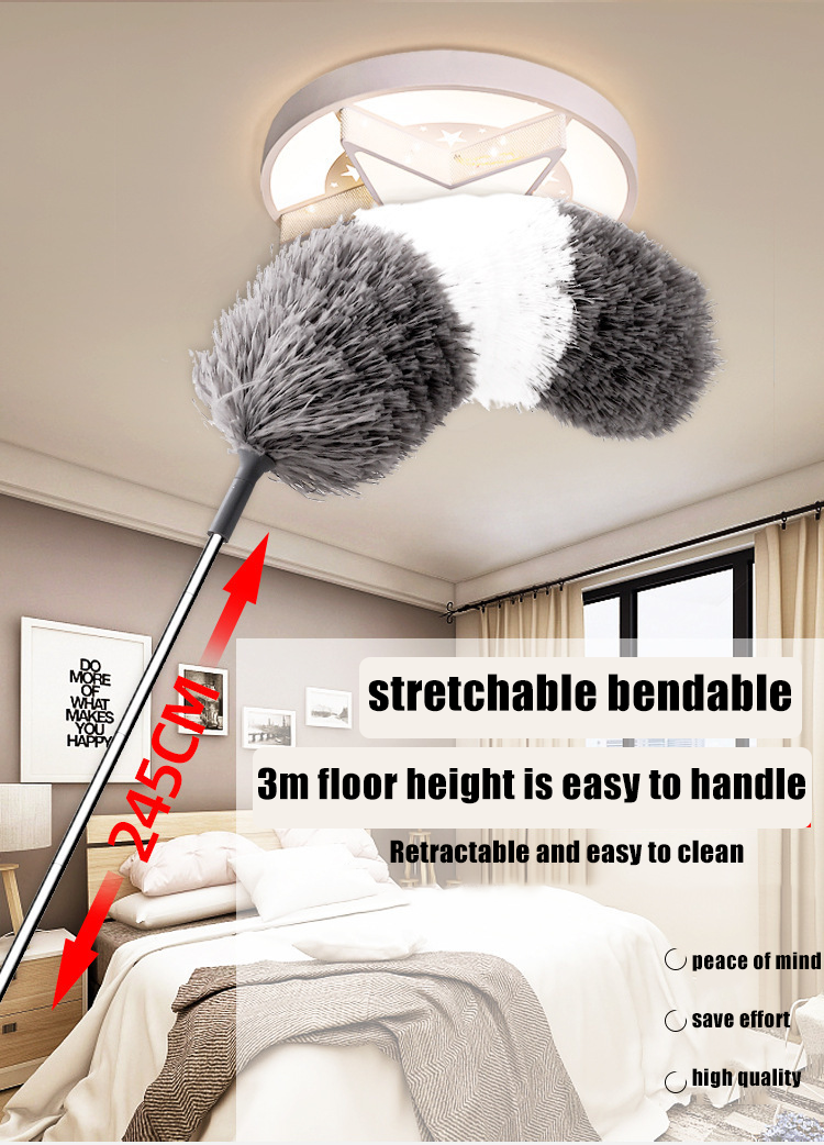 280cm Feather Duster Extendable Adjustable with Bendable Head ...