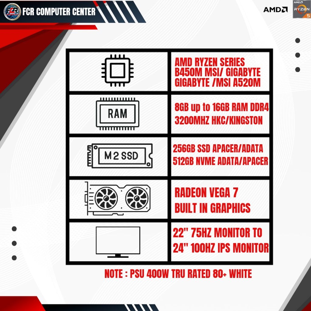 [PLUG & PLAY] BRANDNEW RYZEN 7 5700G CYBORG GAMING PC | Shopee Philippines
