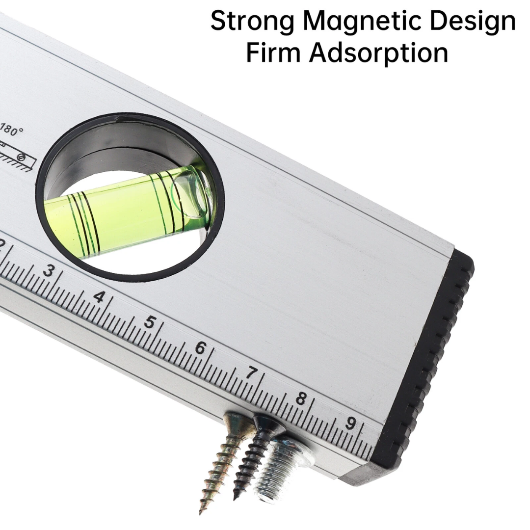Magnetic Level Ruler Precision Measuring Tool Metric Scale 300mm ...