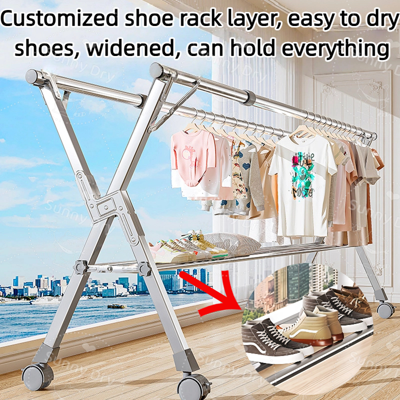Sampayan Foldable Drying Rack Stainless Steel Clothes Drying Rack ...