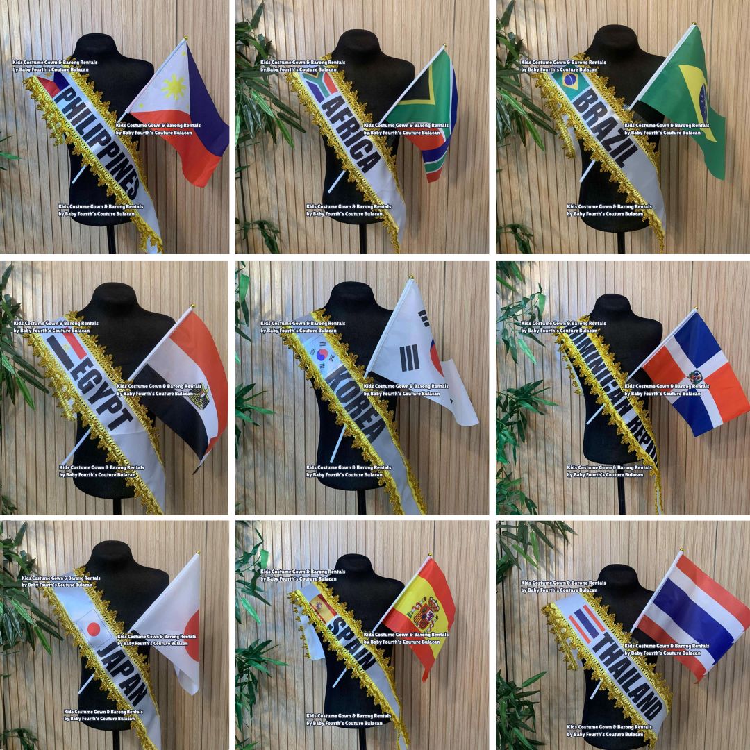 UN Sash with Matching Handheld Flag – Cultural Parade, National ...