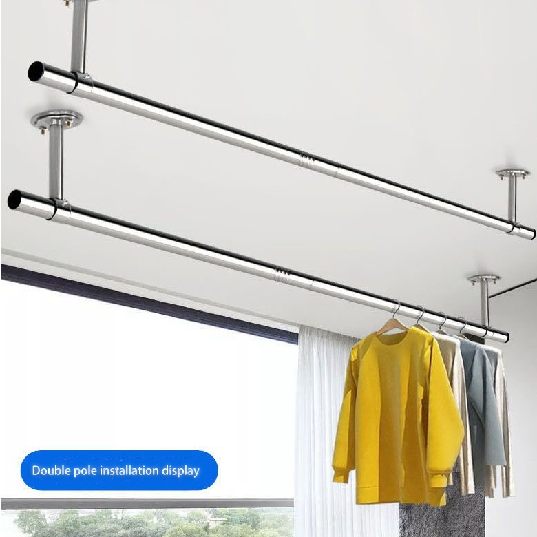 Stainless Steel Clothes Rack Hanger Rack Wall Mount Drying Rack For ...