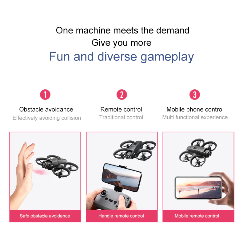 D16 Mini Drone 180 ° Electric 4K Camera Intelligent Obstacle WiFi 2 ...