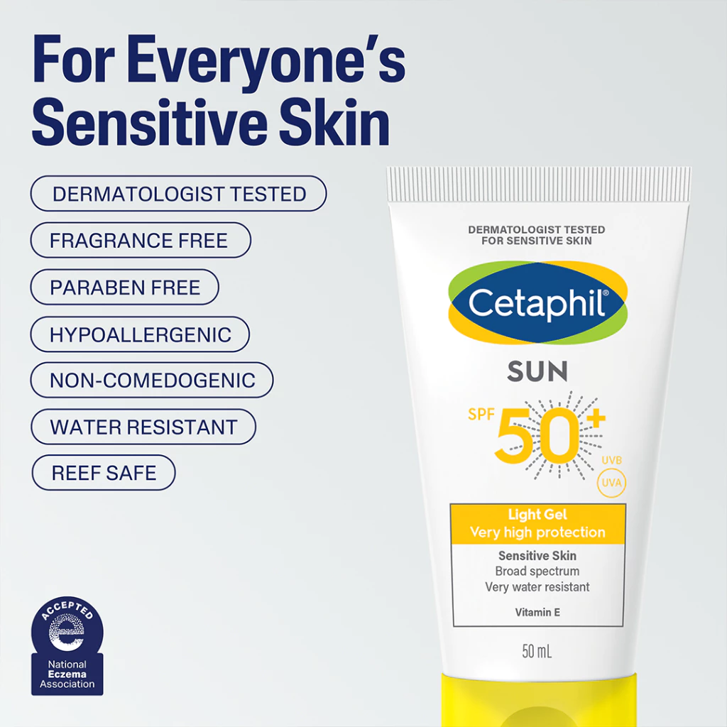 Cetaphil Sunscreen SPF 50+ 50ml UVA/UVB For Sensitive Skin Water ...