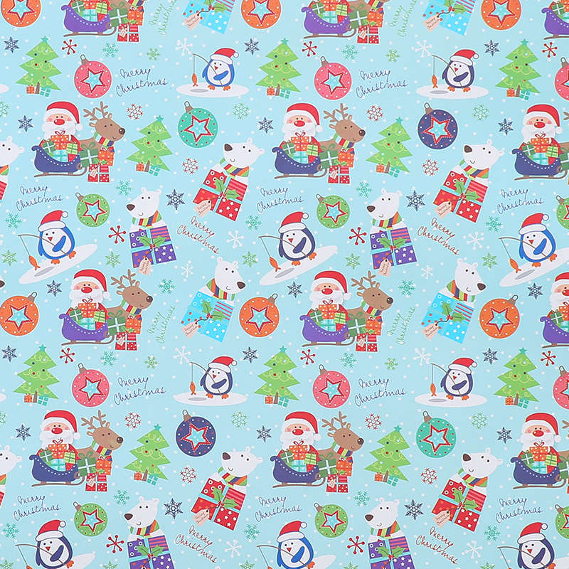 50 PCS Christmas Gift Wrapper Coated Glossy Designs Wrapping Paper High ...