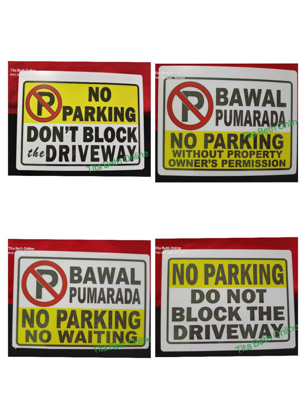 No Parking without Permission - PVC Type Signage - A4 Size | Shopee ...