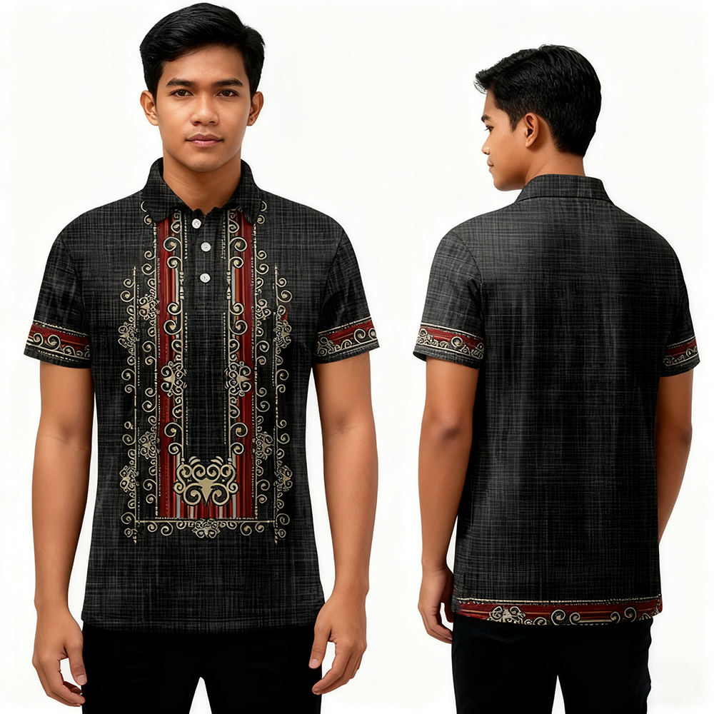 Philippine Ethnic Polo Shirts For Men Modern Polo Balong Tagalog Full ...
