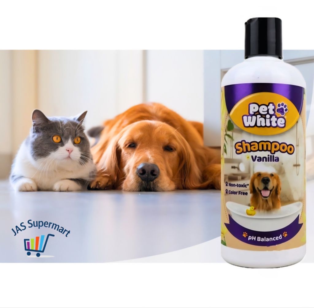 Pet White Dog Shampoo Vanilla Scent 500mL Non Toxic pH Balanced ...
