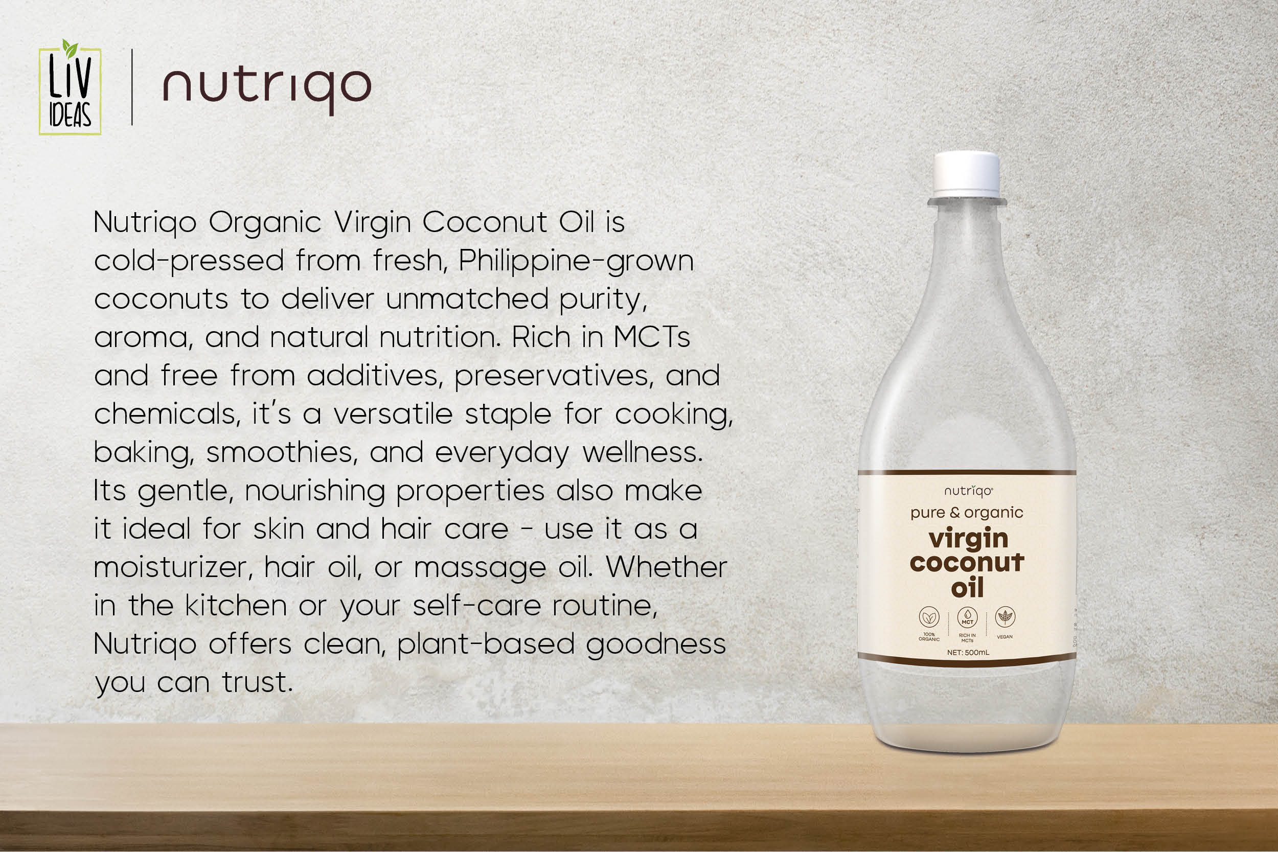 Nutriqo Organic Food-Grade Virgin Coconut Oil (VCO) | Shopee Philippines