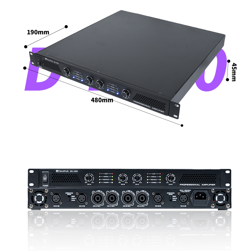 Professional power amplifier Deuahub/originalDK500/DK1000 8Ohm 1500 ...