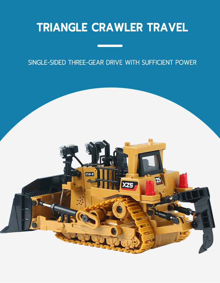 Remote Control Construction Vehicle Toy Set, Excavator Bulldozer Crane ...