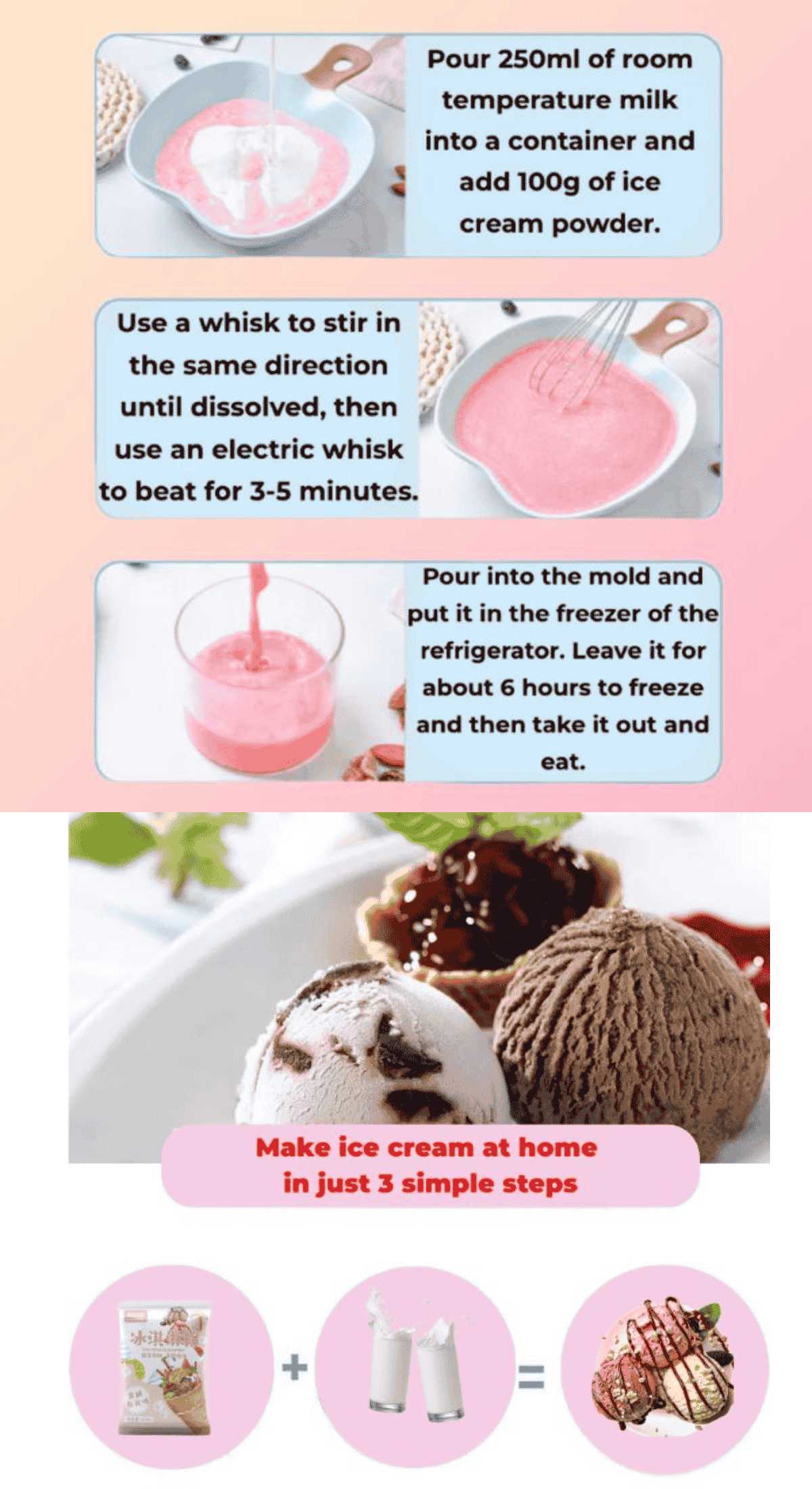 BUY 2 GET 5 Soft Serve Ice Cream Powder from Japan | Enjoy Ice Cream ...