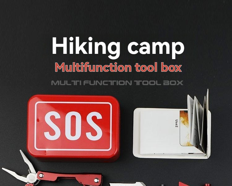 Portable SOS Survival Box Outdoor Survival Tool Storage Box Survival ...