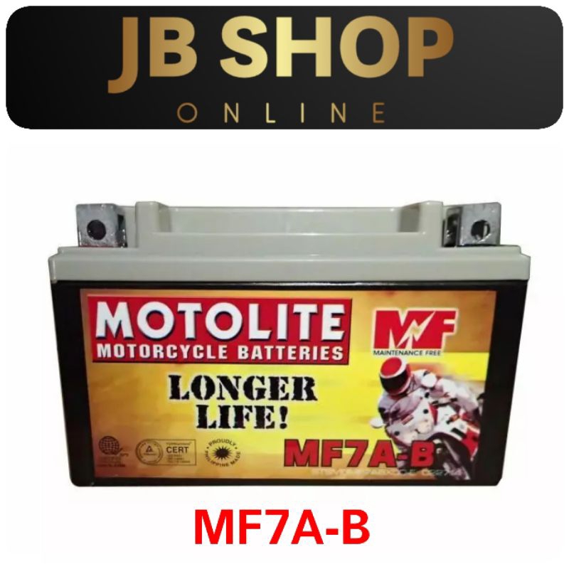 MOTOLITE MF7A-B Maintenance Free Motorcycle Battery YTX7A-BS MF7A MF7 ...