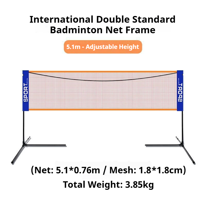 Portable Badminton Net Set With Stand and Carry Bag Adjustable Foldable ...