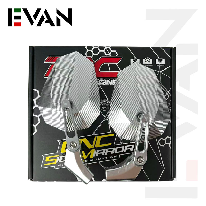 EVAN PH TRC Racing Short Stem CNC Alloy Black / Silver Universal Side ...