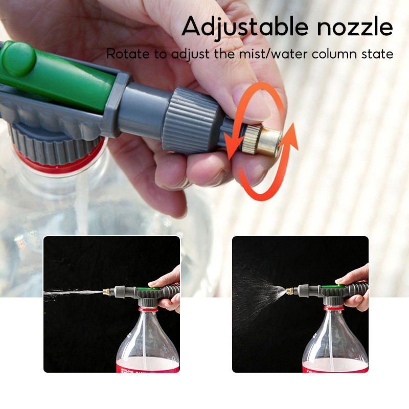 High Pressure Air pump Sprayer Adjustable Drink Bottle Spray Head Pull ...