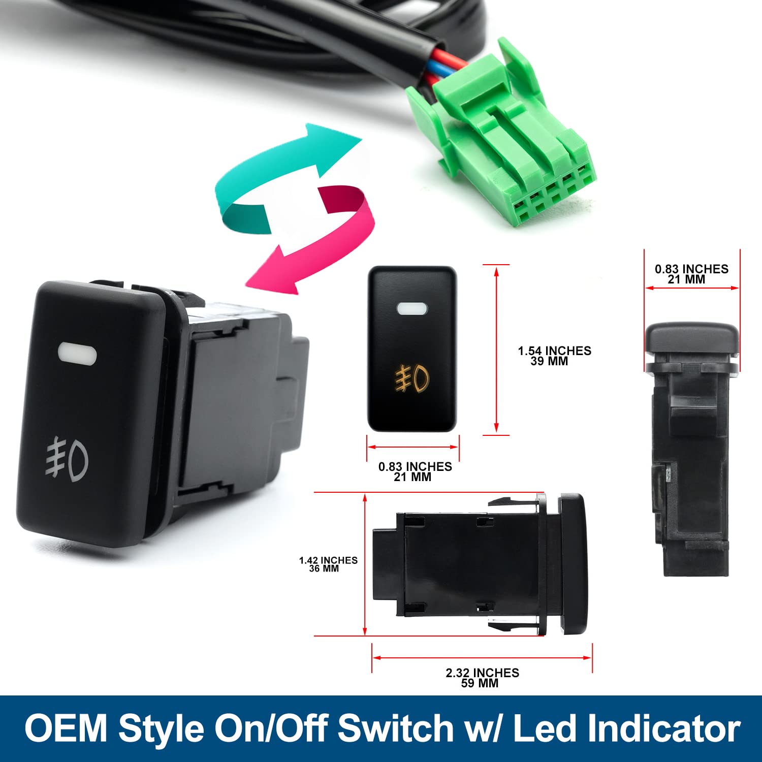 Fog Light Wiring Harness Plug Play Direct Fit For Honda City Nissan ...