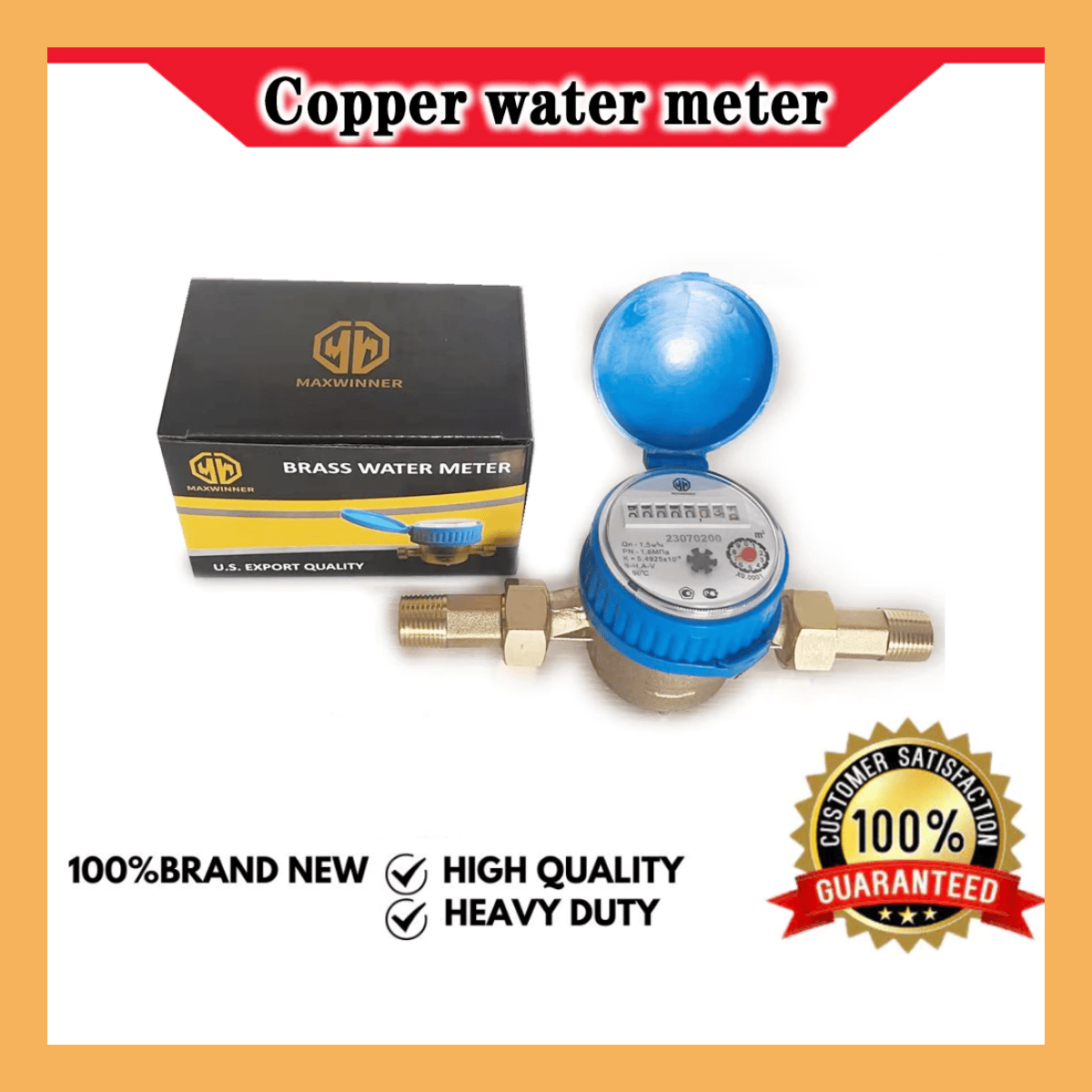 Brass Water Meter Dry Type Water Submeter Original For Garden & Home ...