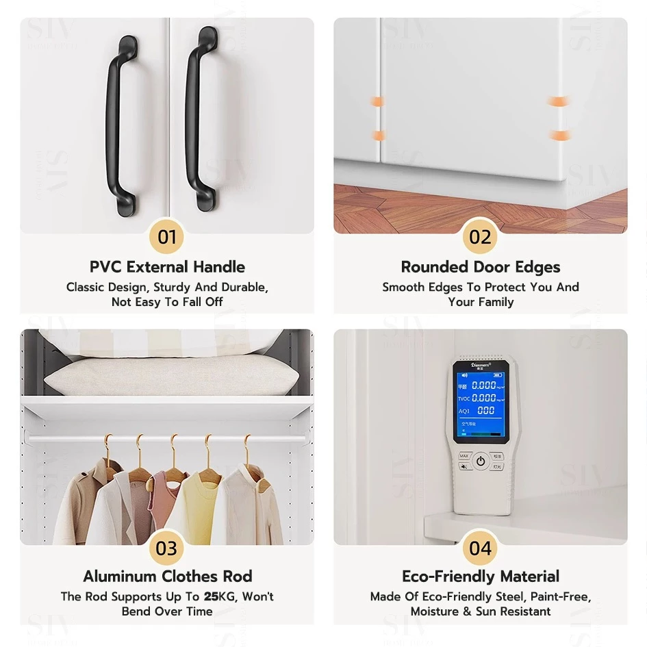 3-door wooden cabinet Multifunctional For Clothes cabinet family ...